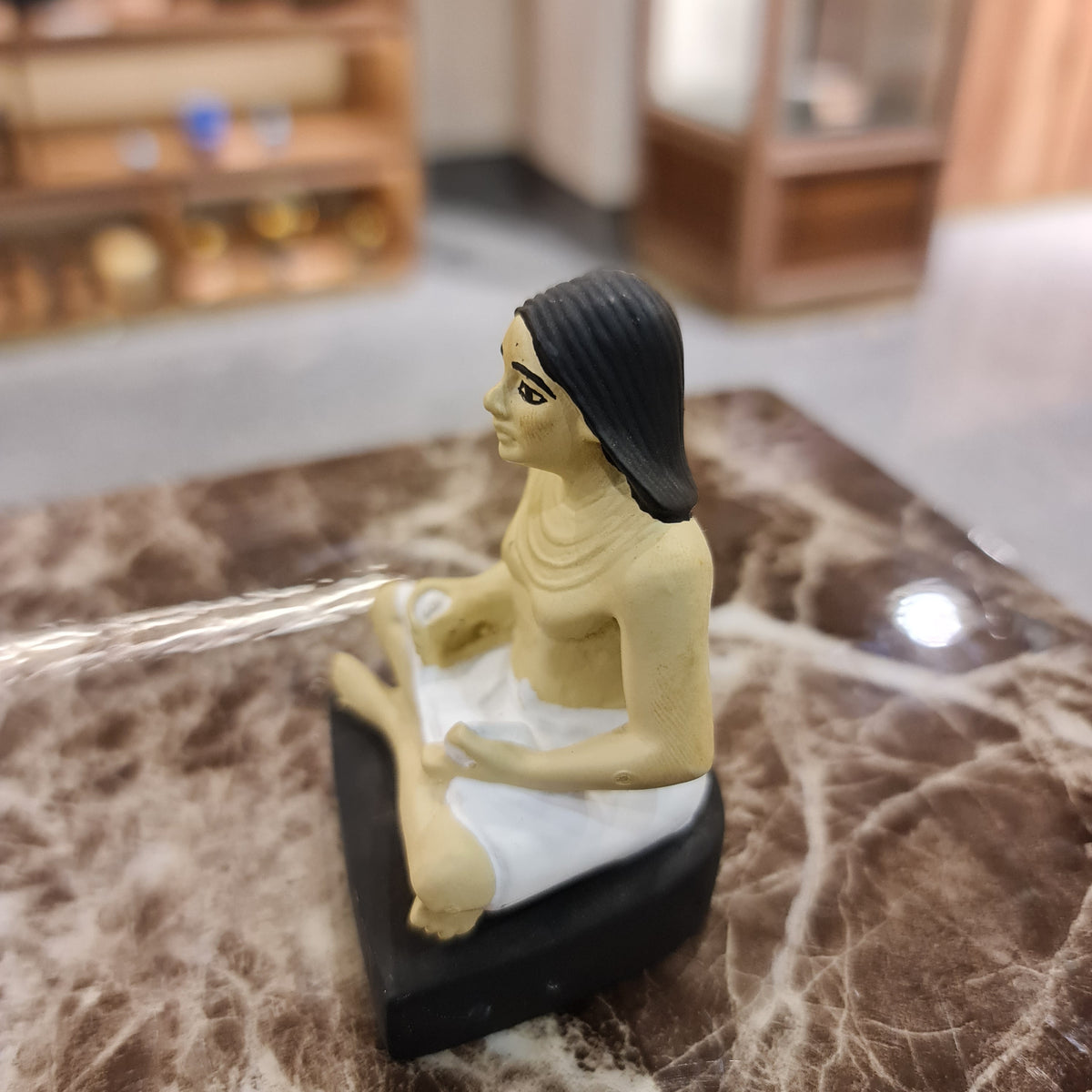 Small Replica of an Ancient Egyptian Seated Scribe Statue – Wanna Stuff