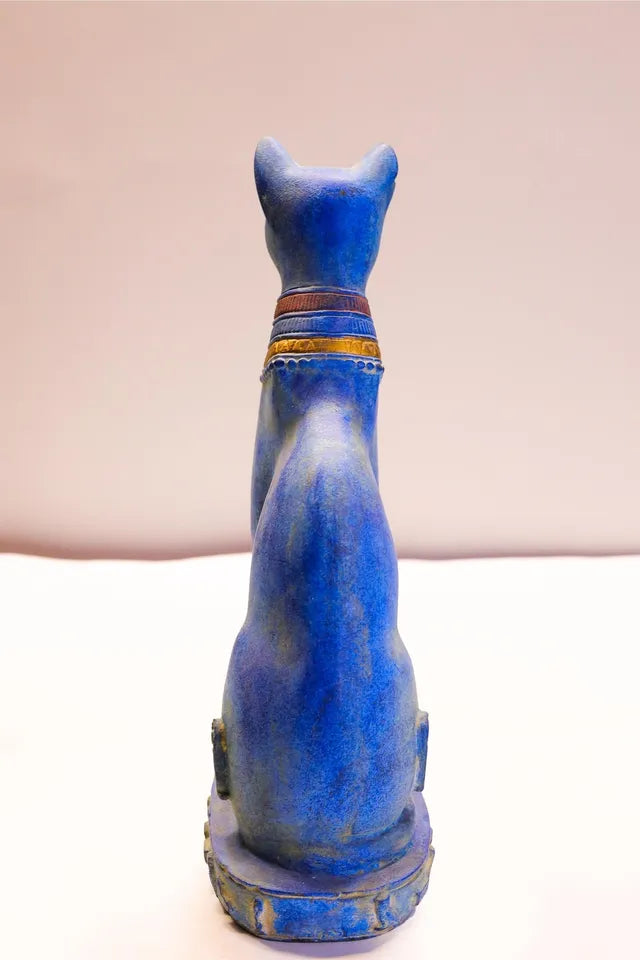 Great Blue Ancient Egyptian Goddess Bastet, Ancient Egyptian Cat ...