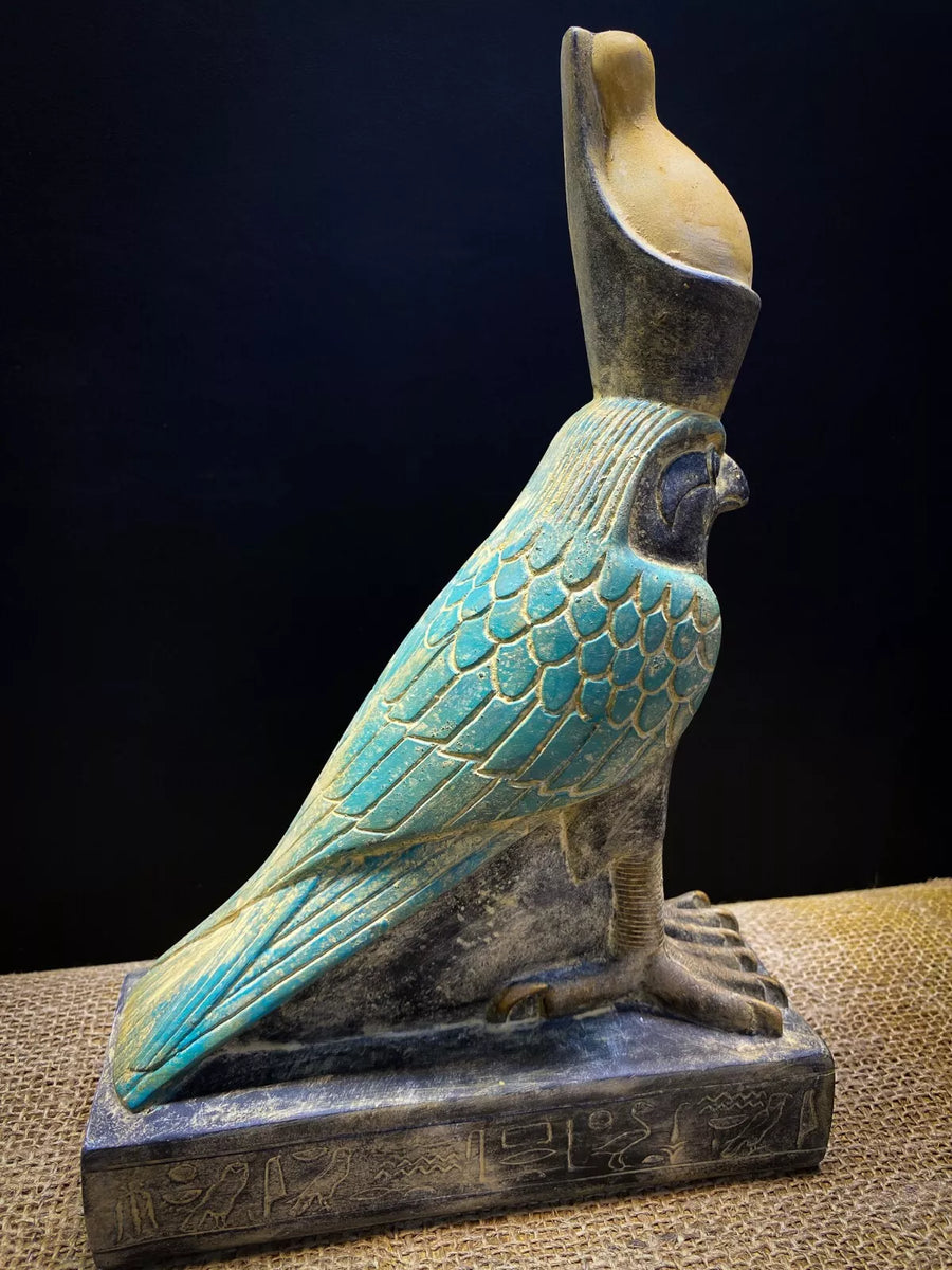 Handcrafted Limestone Horus Falcon Statue - Egyptian Sky God – Wanna Stuff