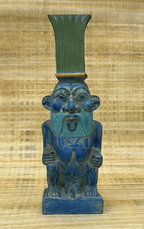 Ancient Egyptian Statue of God Bes – Handcrafted Collectible Artifact ...