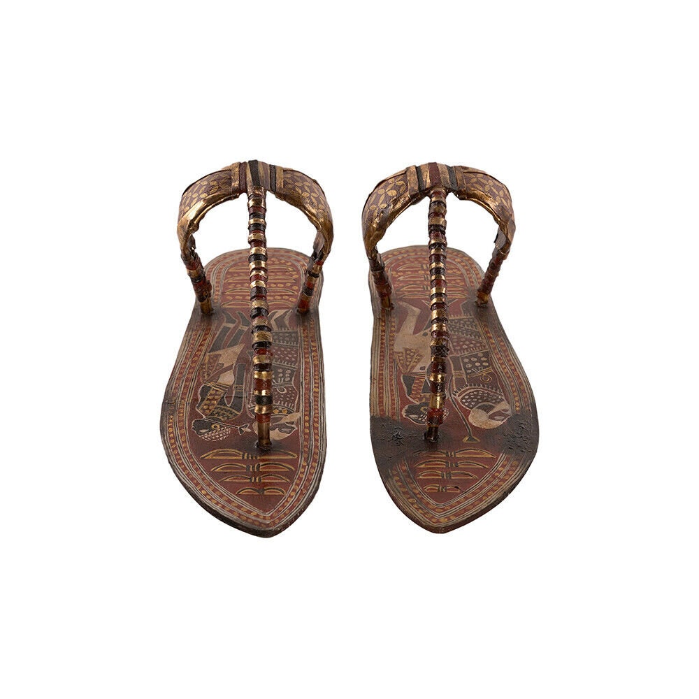 king Tutankhamun Unique Sandals - Museum Reproduction with Certificate ...